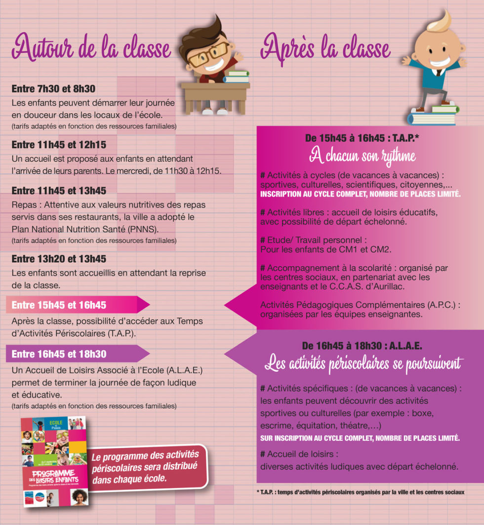 TEMPS PÉRISCOLAIRE • Mairie d'Aurillac TEMPS PÉRISCOLAIRE • Mairie d'Aurillac